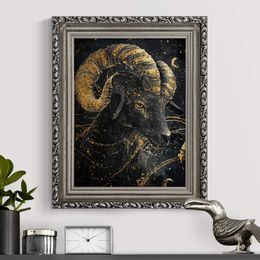 Bilderwelten Leinwandbild mit Barockrahmen Widder Sternzeichen
