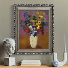 Leinwandbild in Barockrahmen Odilon Redon - Blumen in einer Vase
