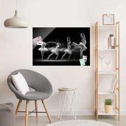 Bilderwelten Glasbild - Querformat Ballerina Art Wave