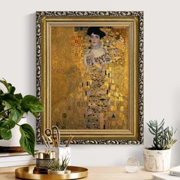 Bilderwelten Bild mit Barockrahmen Antik originell modern Barock gold - Gustav Klimt - Adele Bloch-Bauer I - edle Optik Wohnzimmer Schlafzimmer