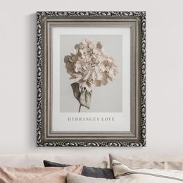 Bilderwelten Leinwandbild mit Barockrahmen Hydrangea Love