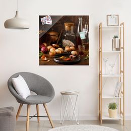 Bilderwelten Glasbild Kulinarisch Motiv braun Glas Wandbild - D&uuml;fte beim Kochen - Deko K&uuml;che