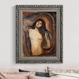 Bilderwelten Leinwandbild mit Barockrahmen Edvard Munch - Madonna