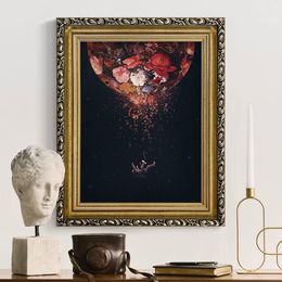 Bilderwelten Leinwandbild mit Barockrahmen Enkel Dika - Kosmische Blumen