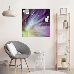 Bilderwelten Glasbild Blumen Motiv violett Glas Wandbild - Bl&uuml;tenstaub - Deko Wohnzimmer Schlafzimmer