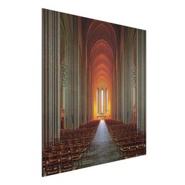 Bilderwelten Alu-Dibond Outdoor Bild Grundtvigskirche in Kopenhagen