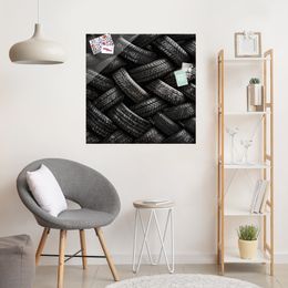 Bilderwelten Glasbild modern einzigartig Glas Wandbild - Feeling Tired - Deko Wohnzimmer Schlafzimmer