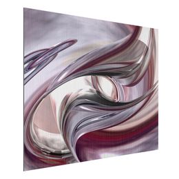Bilderwelten Alu Dibond Outdoor Bild violett Abstrakt 3D-Effekt - Illusionary - Deko Wohnzimmer Schlafzimmer