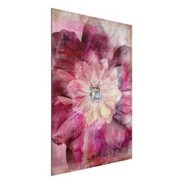 Bilderwelten Alu-Dibond Outdoor Bild Grunge Flower