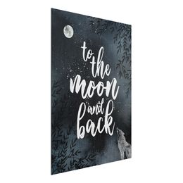 Bilderwelten Alu-Dibond Outdoor Bild Love you to the moon and back