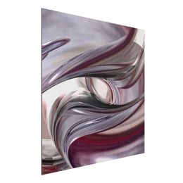 Bilderwelten Alu Dibond Outdoor Bild violett Abstrakt 3D-Effekt - Illusionary - Deko Wohnzimmer Schlafzimmer