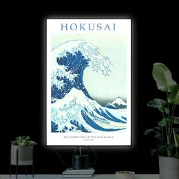 Bilderwelten LED-Wechselbild Katsushika Hokusai - Die grosse Welle von Kanagawa - Museumsedition