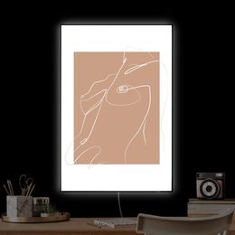 Bilderwelten LED-Wechselbild Line Art - Frau Oberk&ouml;rper