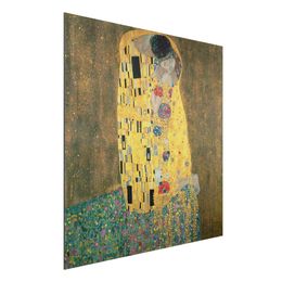 Alu-Dibond Kunstdruck Gustav Klimt - Der Ku&szlig;