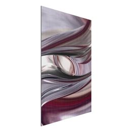 Bilderwelten Alu Dibond Outdoor Bild violett Abstrakt 3D-Effekt - Illusionary - Deko Wohnzimmer Schlafzimmer