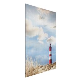 Bilderwelten Alu-Dibond Outdoor Bild Leuchtturm in den D&uuml;nen