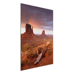 Bilderwelten Alu-Dibond Outdoor Bild Monument Valley bei Sonnenuntergang