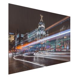 Bilderwelten Alu-Dibond Outdoor Bild Madrid Traffic