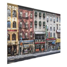 Bilderwelten Alu-Dibond Outdoor Bild Kalter Tag in NY