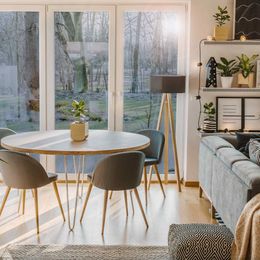 Bilderwelten Fensterfolie Fensterhaftfolie Unifarben Sichtschutz grau - Fensterfolie - Spiegelfolie - Deko Wohnzimmer Schlafzimmer K&uuml;che