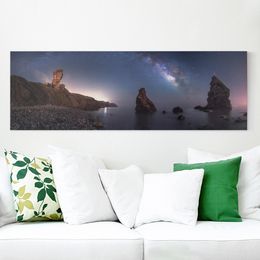 Bilderwelten Leinwandbild - Panorama Sea of galaxies