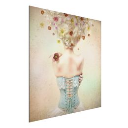 Bilderwelten Alu-Dibond Outdoor Bild M&auml;dchen aus dem Blumengarten