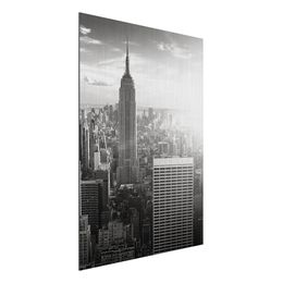 Bilderwelten Alu-Dibond Outdoor Bild Manhattan Skyline Panorama