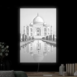Bilderwelten LED-Wechselbild Taj Mahal mit Garten