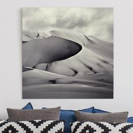 Bilderwelten Leinwandbild Natur modern Kunstdruck grau - Im S&uuml;den der Sahara - W&uuml;ste XXL Wohnzimmer Schlafzimmer