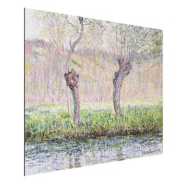 Bilderwelten Alu-Dibond Outdoor Bild Claude Monet - Weidenb&auml;ume Fr&uuml;hling
