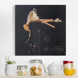 Bilderwelten Leinwandbild Kulinarisch modern Kunstdruck Leinwanddruck - Freier Fall - Wandbild XXL K&uuml;che