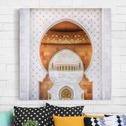 Bilderwelten Leinwandbild - Quadrat Tor der Moschee