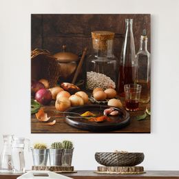 Bilderwelten Leinwandbild - Quadrat D&uuml;fte beim Kochen