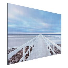 Bilderwelten Alu-Dibond Outdoor Bild Br&uuml;cke in Schweden