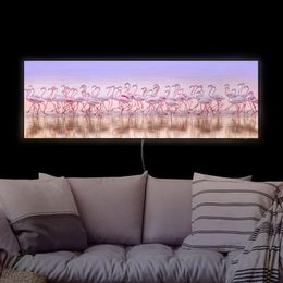 Bilderwelten LED-Wechselbild Flamingo Party