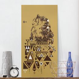 Bilderwelten Leinwandbild - Hochformat Indianische Eule