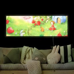 Bilderwelten LED-Wechselbild Erdbeerinchen Erdbeerfee - Im Garten