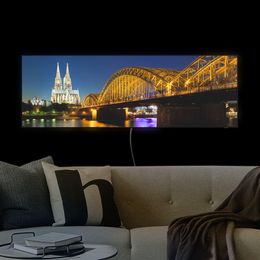 Bilderwelten LED-Wechselbild Köln bei Nacht