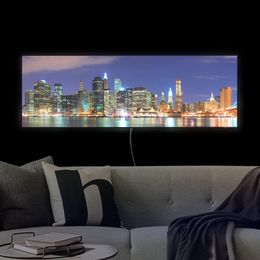 Bilderwelten LED-Wechselbild Manhattan in New York City