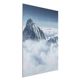 Bilderwelten Alu-Dibond Outdoor Bild Die Alpen &uuml;ber den Wolken