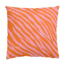 Bilderwelten Dekokissen Kissenbezug 2er Set orange Spr&uuml;che Pop Art - Retro Duo VI - Streifen Sofakissen Bezug & F&uuml;llung in 40x40 50x50 60x60
