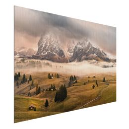 Bilderwelten Alu-Dibond Outdoor Bild Dolomiten Mythen