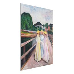 Bilderwelten Alu-Dibond Outdoor Bild Edvard Munch - Drei M&auml;dchen