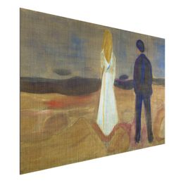 Bilderwelten Alu Dibond Outdoor Bild originell einzigartig modern wetterfest - Edvard Munch - Zwei Menschen - Deko Wohnzimmer Schlafzimmer