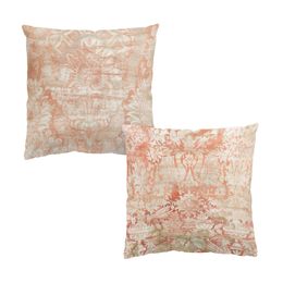 Bilderwelten Dekokissen Kissenbezug 2er Set beige Vintage - Ornamentgewebe Set I - Ornamente Sofakissen Bezug & F&uuml;llung in 40x40 50x50 60x60