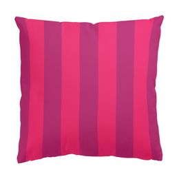 Bilderwelten Dekokissen Kissenbezug 2er Set pink Kulinarisch Pop Art - PopArt Sommer Streifen Duo I - Obst Sofakissen Bezug & F&uuml;llung in 40x40 50x50 60x60