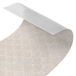 Bilderwelten Wandverkleidung Bad Boho Bogen Muster Beige
