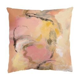 Bilderwelten Dekokissen Kissenbezug 2er Set rosa originell Abstrakt - Pfingstrosen-Aroma Duo - Bett Couch Sofakissen Bezug & F&uuml;llung in 40x40 50x50 60x60