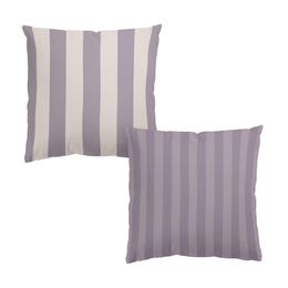 Bilderwelten Dekokissen Kissenbezug 2er Set violett Abstrakt - Simple Mauve Streifen Duo - Streifen Sofakissen Bezug & F&uuml;llung in 40x40 50x50 60x60
