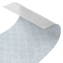 Bilderwelten Wandverkleidung Bad Boho Bogen Muster Blau